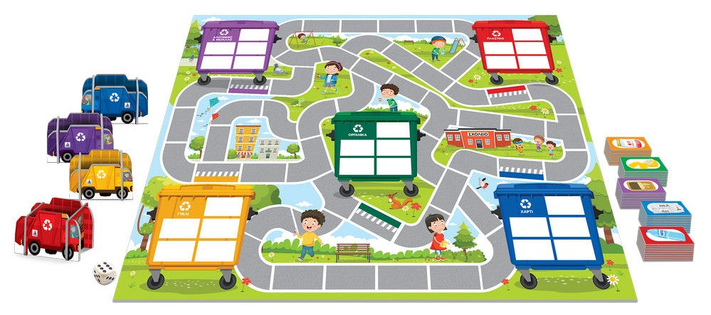 Recycle It- Greek Board Game – Alphabeta Language Resources